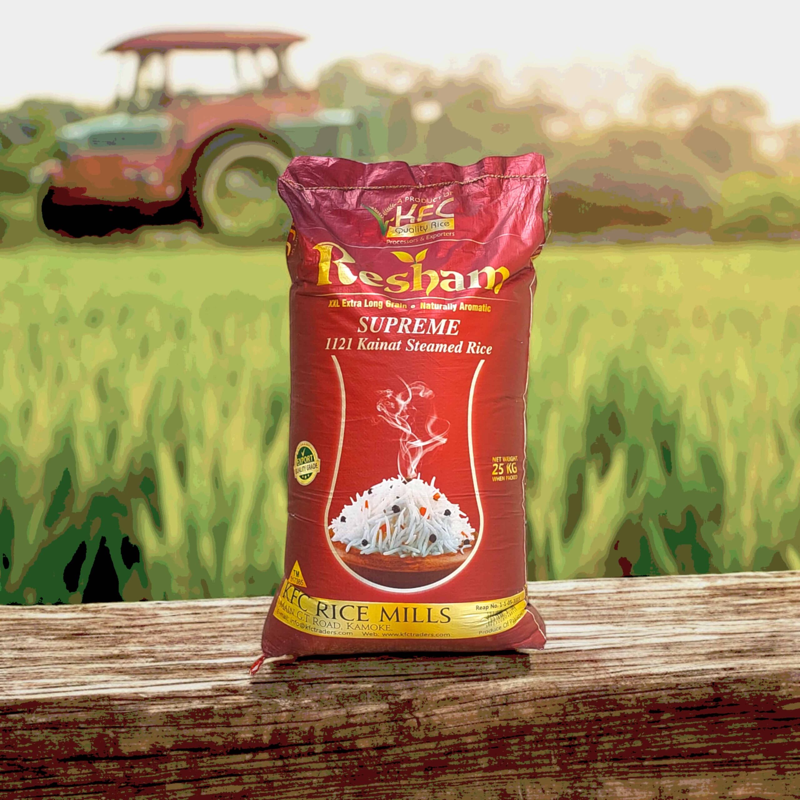 Kainat Steamed Rice 25Kg | 1121 XXL Extra Long - Golden Grains Pakistan